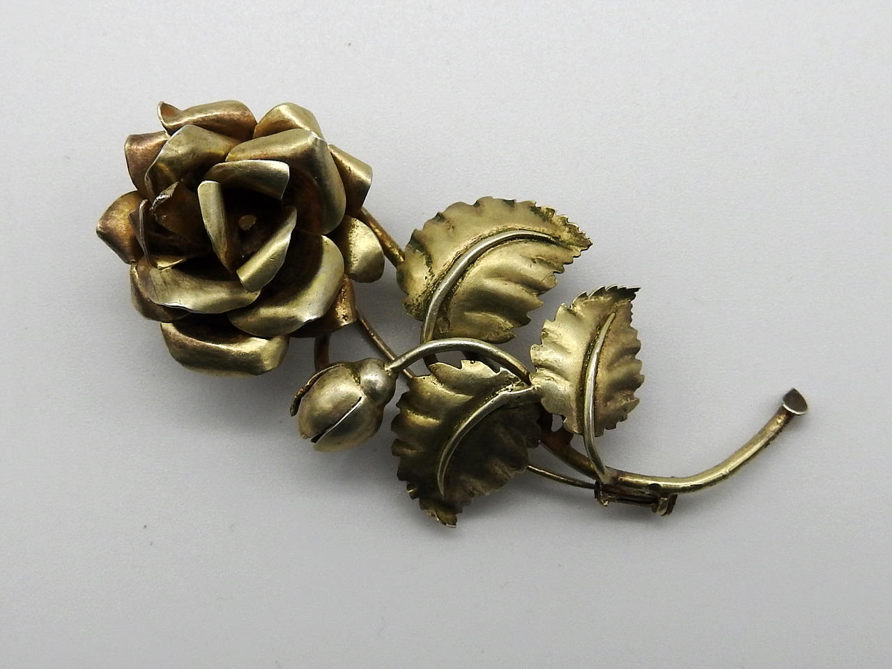 Brosche Rose Handarbeit 925er Silber Punzen ??? - Das Antiquitäten und ...